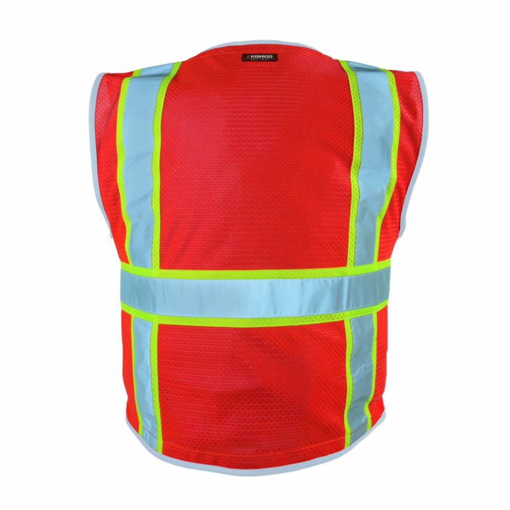 CLASS 2 HEAVY DUTY VEST Fluorescent Red, Class 2 Vests, 1710| SafetyEr