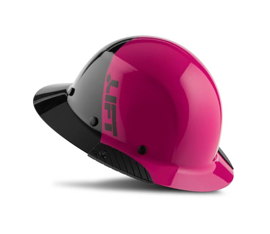 Lift Fiber reinforced resin full brim hard hat -Pink/Black, Full Brim ...