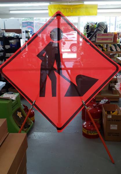 Worker Symbol Roll-Up Sign - 48x48", Roll-up Signs and stands, 7801 ...