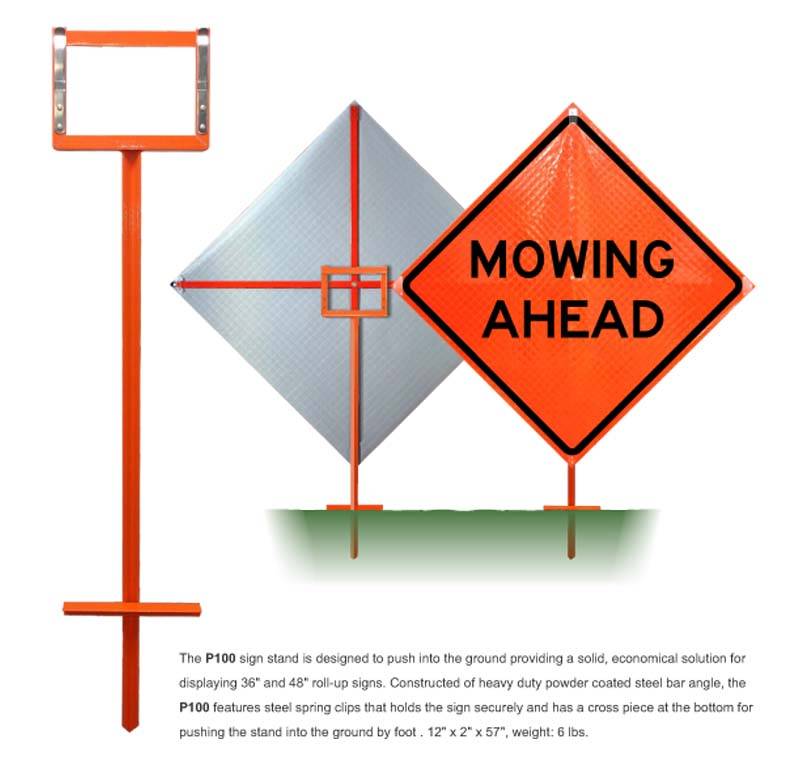 Drive In-Ground Roll-Up Sign Stand, Roll-up Signs and stands, 982507 ...