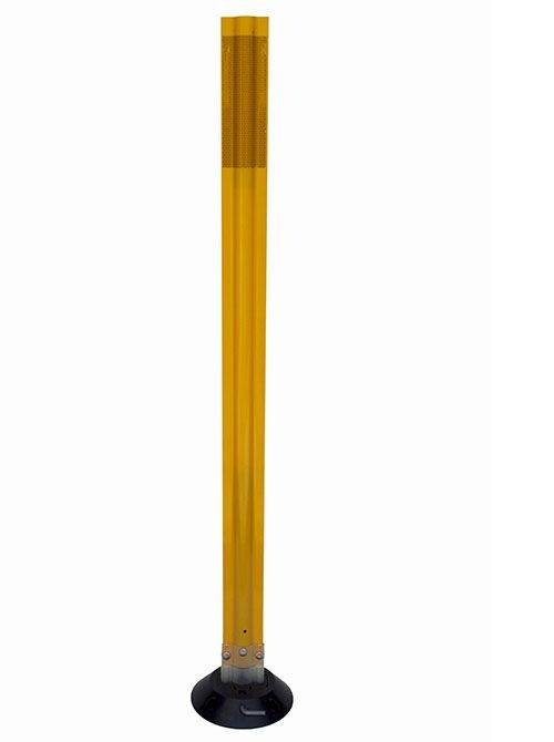 48" Delineator Flexstake Yellow Post W/plastic Black Base, Traffic ...